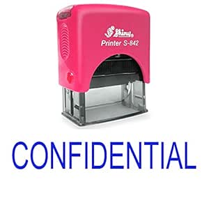 IMPACT2PRINT Shiny 842 Self Inking Confidential Text Rubber Stamp ...