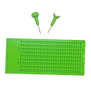 Braille Writing Slate Braille Learning Tool Kits 9 Lines 28 Cells 1 Set ...