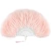 Amazon.com: BABEYOND Marabou Feather Fan 20s Vintage Folding Fan ...