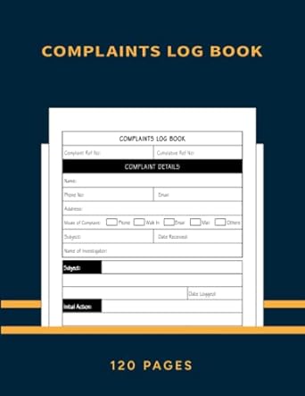 Amazon.com: COMPLAINTS LOG BOOK: A simple and effective Customer ...