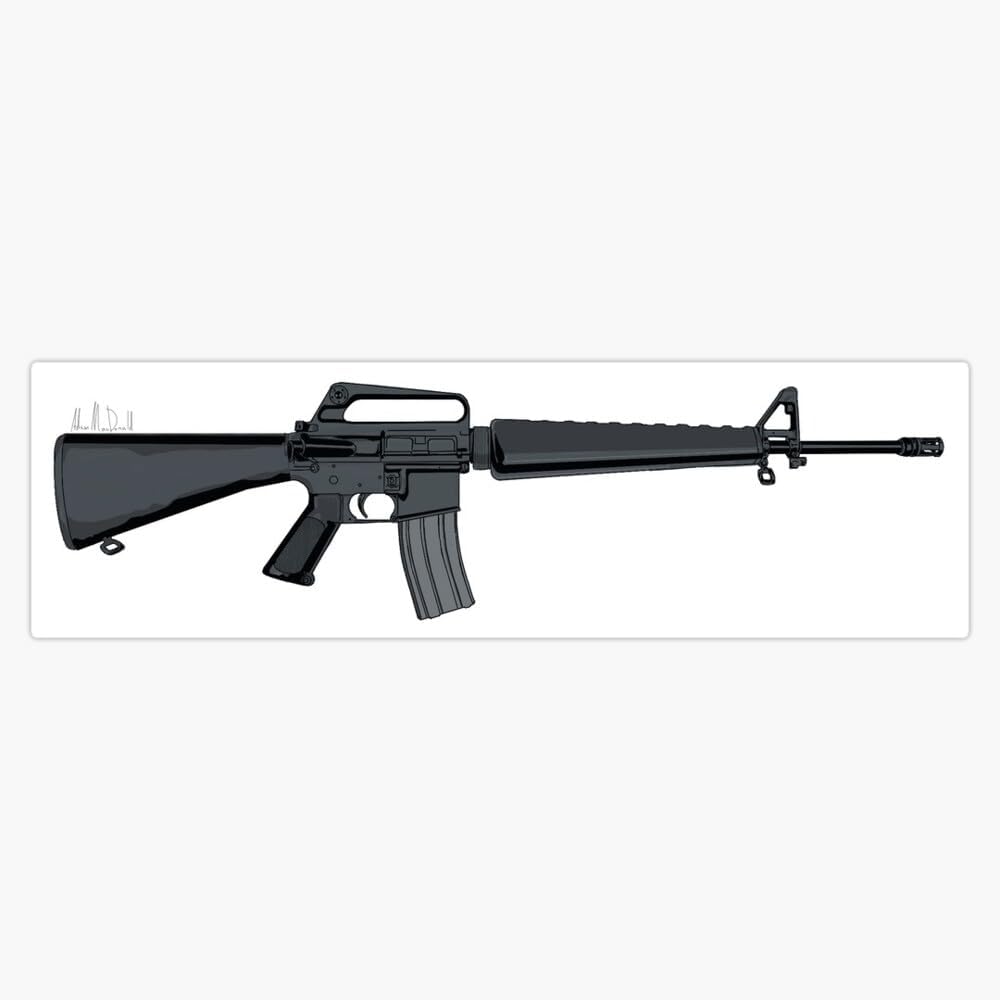 M16 A1 Sticker Bumper Sticker Vinyl Decal 5"