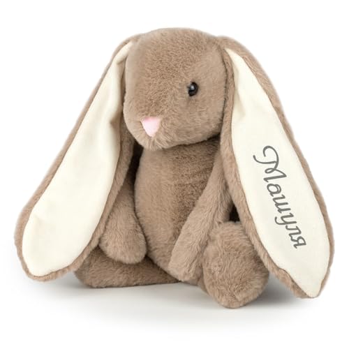 Amazon.com: Personalized Toy Rabbit Plush for Baby Bunny Plush Animal ...