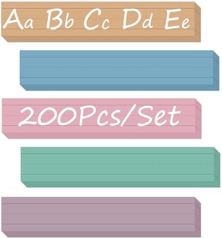 Amazon.com: 200 Sheets Sentence Strips Cardstock, 3 x 17 Inch Thick ...