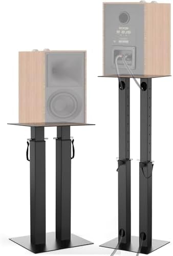 Amazon.com: Duramex (TM) Upgraded Height Adjustable Speaker Stands ...