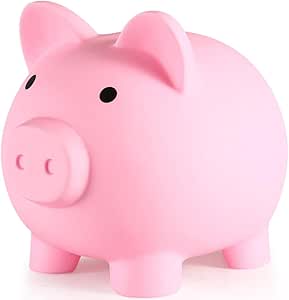Amazon.com: H&W Mini Piggy Bank for Kids, Plastic Coin Bank ...