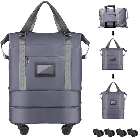 Amazon.com | IAMOL Travel Duffel Bag with Detachable Wheels Foldable ...