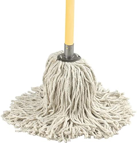 Kitchen Floor Mop with Wooden Stick 120cm 100% Cotton (PY16 Metal Socket) : Amazon.co.uk: Grocery