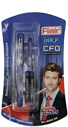 FLAIR Inky Cfo Liquid Ink Fountain Pen|Blue : Amazon.in: Office Products