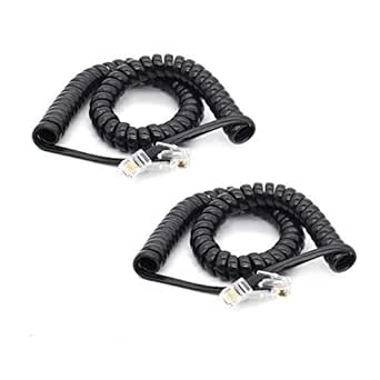 Telephone Handset Cord Detangler Cable Pure-Copper Coiled 0.72 to 6 ...