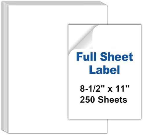 Amazon.com : Bostlabel 8.5" x 11" Printable Sticker Paper, Shipping ...