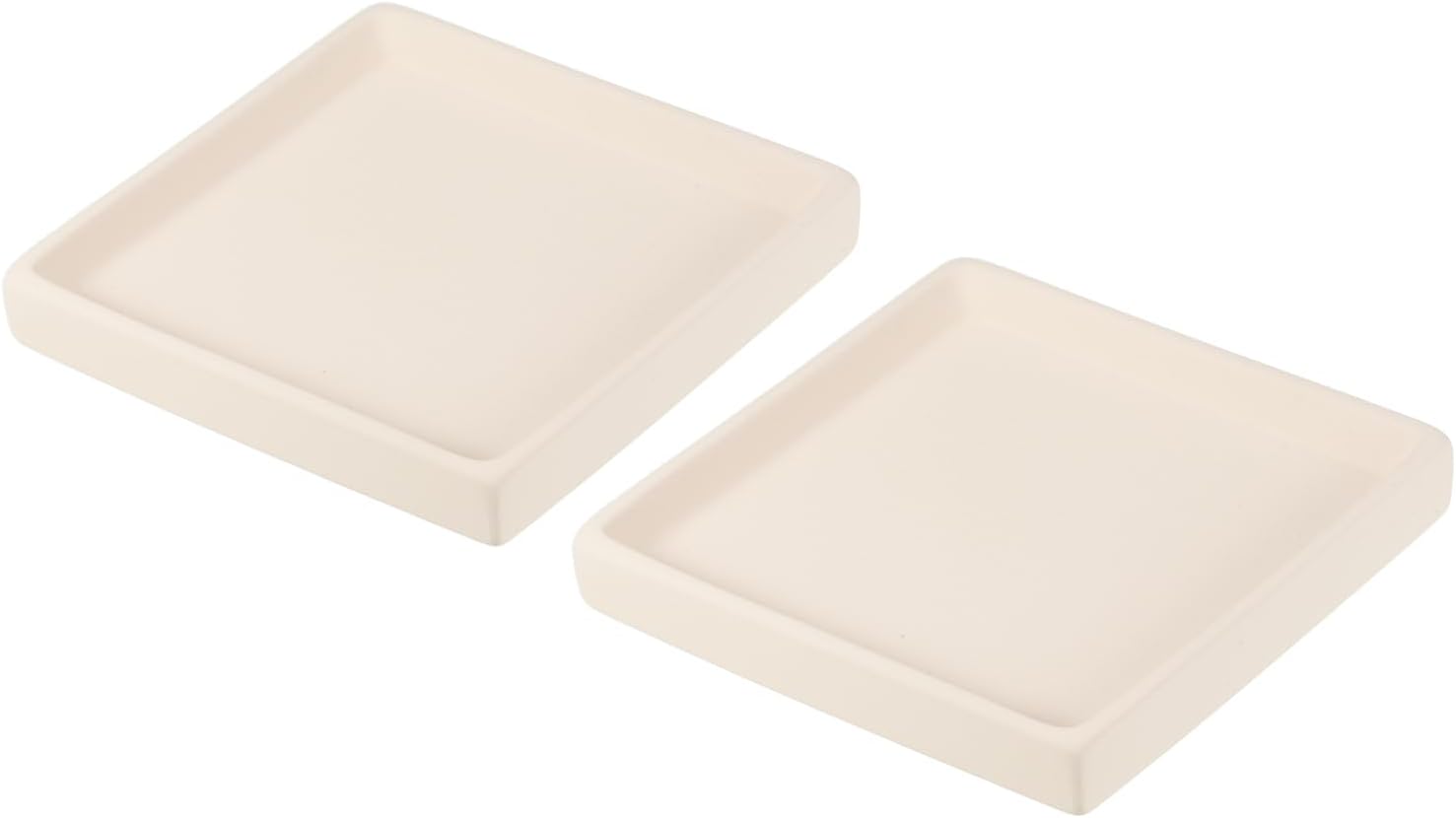 Amazon.com : M METERXITY 2 Pcs Plant Saucer - Square Ceramic Drip Tray ...
