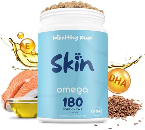 Amazon.com : Skin and Coat Supplement for Dogs 33% More 120 Soft Chews, Omega 3 Fish Oil for Dog ...