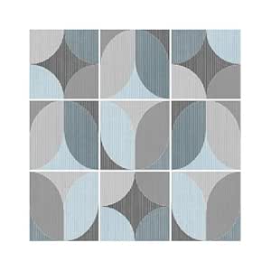 MOSAICOWALL Fluted Dual Tone Vinyl DIY Decorative Wall Tile Stickers 6 ...