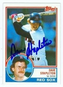 Dave Stapleton autographed baseball card (Boston Sox) 1983 Topps #239 ...