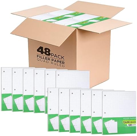Amazon.com : Graph Paper, Filler Paper Loose leaf Graph Paper - 8” x 10 ...