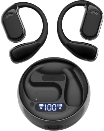 Open Ear Headphones Wireless Bluetooth 5.49, OWS Hanging Earphones ...