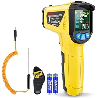Infrared Thermometer, MESTEK Temperature Gun Digital Laser IR ...