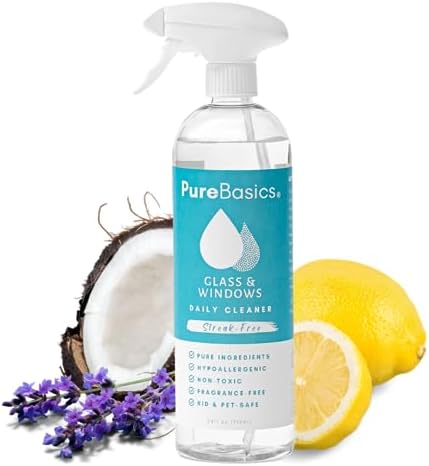 Amazon.com: Pure Basics Window and Glass Cleaner - Plant Based Formula ...