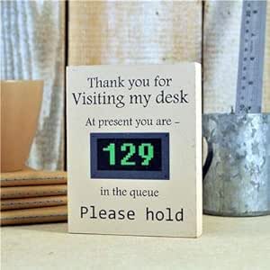 Funny Desk Sign, please wait : Amazon.co.uk: Home & Kitchen