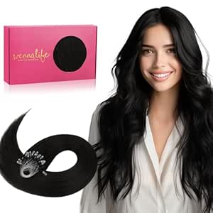 Amazon.com : WENNALIFE Microlink Hair Extensions Human Hair, 50g 50s 18 ...