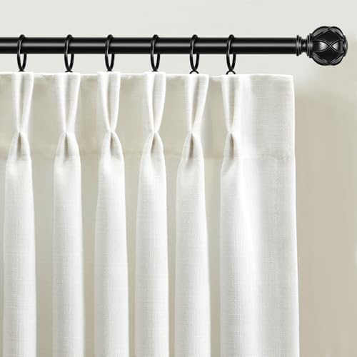 Amazon.com: XOGUIBO Pinch Pleated Linen Light Filtering Curtains 84 ...
