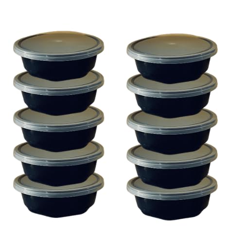 Buy (30-PACK 300 ml) BPA Free & Hygienic Round Black Food Packaging ...
