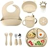 Amazon.com: Silicone Baby Feeding Set | Baby Led Weaning Supplies ...