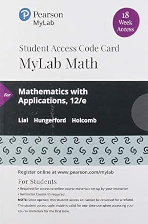 Buy Mylab Math With Pearson Etext - 18 Week Standalone Access Card ...