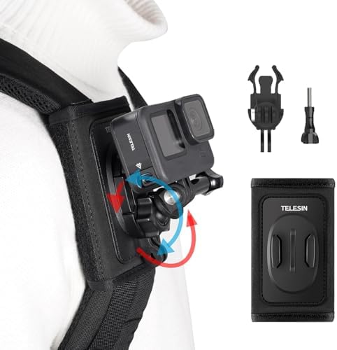 TELESIN° Backpack Strap Mount for GoPro Hero 13/12/11/10/9/8/7/6/5/Max ...