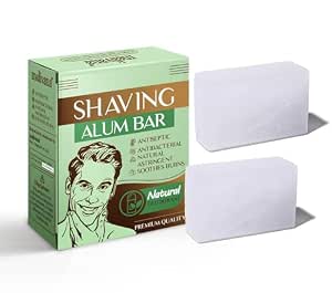 Melivana 100% Natural Alum (Fitkari) Shaving Bar - 100g x 2 (Pack of 2 ...