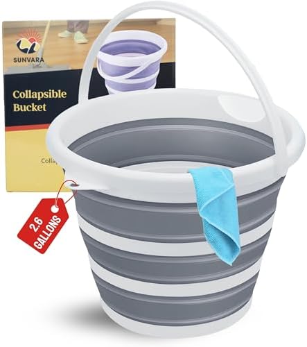 Amazon.com: 2-Pack Collapsible Buckets (2.6 Gallon/10L) - Foldable ...