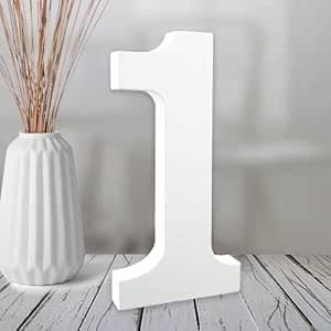 Amazon.com: 6 Inch White Wood Numbers, Unfinished Wood Numbers for Wall ...