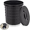 Memorywuu Perforated Sump Basin with Lid Sump Pump Basin Bucket with ...