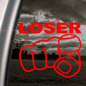 Amazon.com: Loser Red Decal Car Truck Bumper Window Vinyl Red Sticker ...