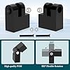 Flat Handrail Accessories Connector Hand Rail, 2Pack 180° Adjustable ...