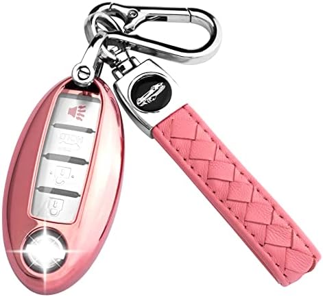 Amazon.com: WSAuto for Nissan Key Fob Cover 5Buttons TPU Protection Car ...