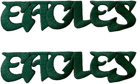 Amazon.com: B-Sheep 2 PCS Eagles White Word Patch Embroidered Iron On ...