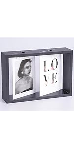 Amazon.com - NUPTIO Rotating Picture Frames Cube: 4x6 Inch Double ...