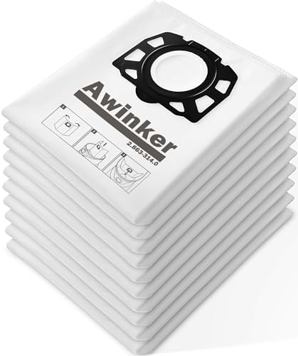 10 Pack Vacuum Cleaner Bag for Karcher WD2 Plus WD3S WD 3S WD 3V KFI ...
