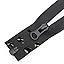 MebuZip 73 cm, 2 pieces, waterproof zips, separable, #5, black ...