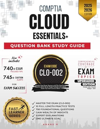 Amazon.com: COMPTIA CLOUD ESSENTIALS+ | QUESTION BANK, MASTER THE EXAM (CL0-002): 10 PRACTICE ...