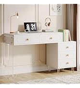 Amazon.com: Tribesigns Computer Desk with 3 Drawers, 59-Inch PC Desk ...