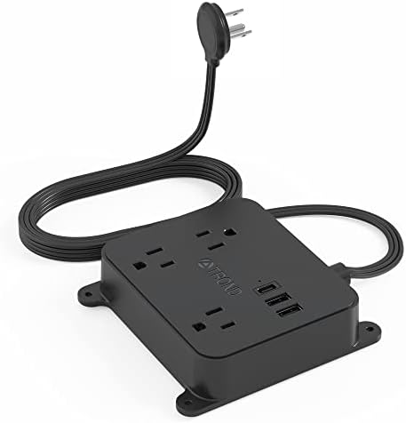 Amazon.com: TROND Flat Plug Power Strip - 10FT Long Extension Cord with ...