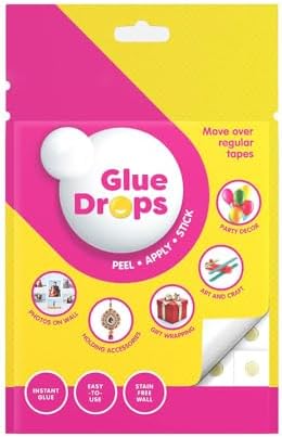 Instant Glue Drops Pack of 24 (Set of 6) | Peel, Apply, Stick | Easy to ...