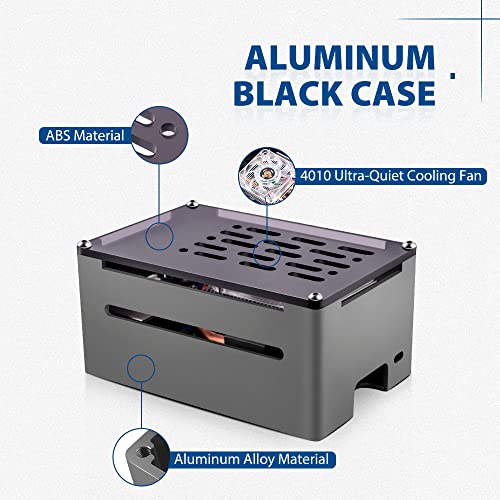 GeeekPi Raspberry Pi 4 Aluminum Case with ICE Tower Cooler, Raspberry ...