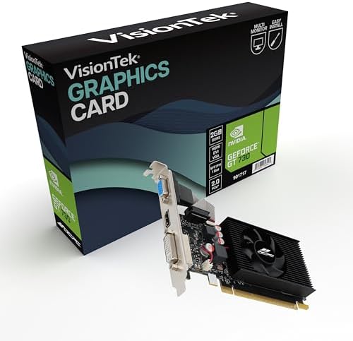 Amazon.com: VisionTek GT 730 LP 2GB GDDR Single Slot Graphics Card ...