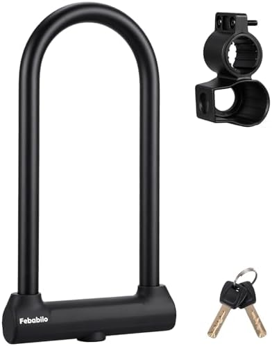 Amazon.com: Febabilo Bike Locks Heavy Duty Anti Theft,18mm Shackle High ...