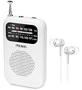 Amazon.com: Pocket Radio Mini AM FM Stereo Radio Portable Battery ...