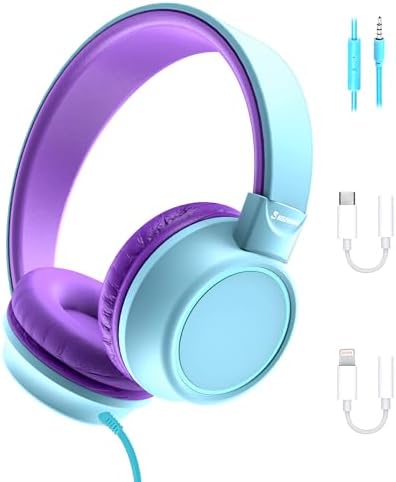 Amazon.com: SMEIWANR Kids Headphones Wired - Wired Headphone Whit ...