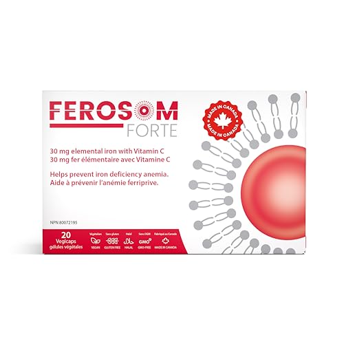 Ferosom Forte LCE Fer liposomal Capsule de supplément de fer, 30 g de ...